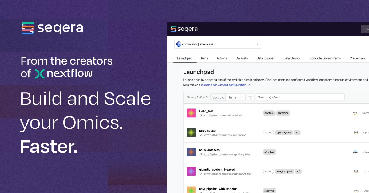 Seqera Platform | Build and scale your omics faster